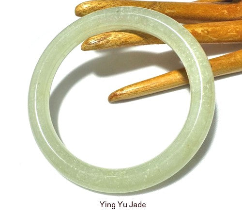 Classic Round "Endlessly Interesting" Chinese Jade Bangle Bracelet 65 ...