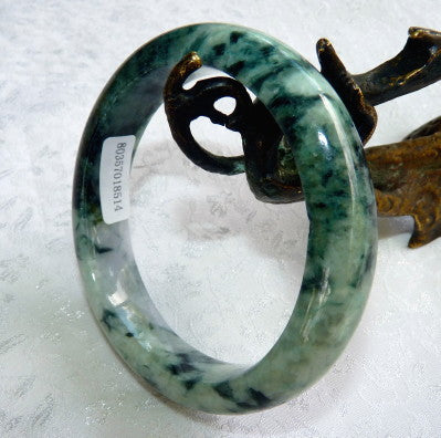"Yin Yang" with Peek of Lavender Burmese Jadeite Bangle Bracelet 54.5 ...